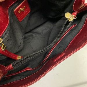 Monsac | Bags | Monsac Original Red Leather Shoulder Bag Purse | Poshmark